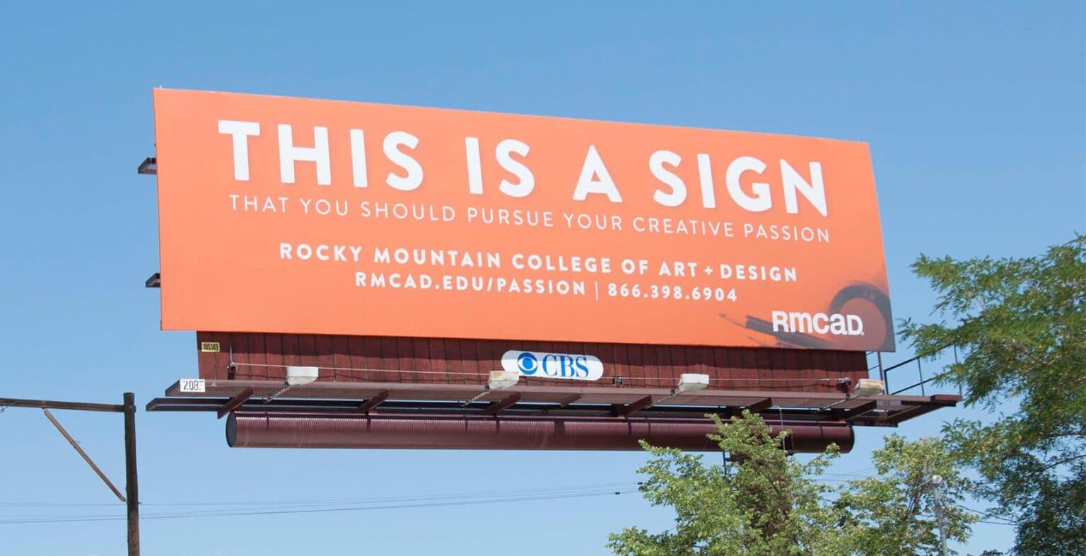 RMCAD Launches "This Is A Sign" Billboard Campaign | RMCAD | Denver CO